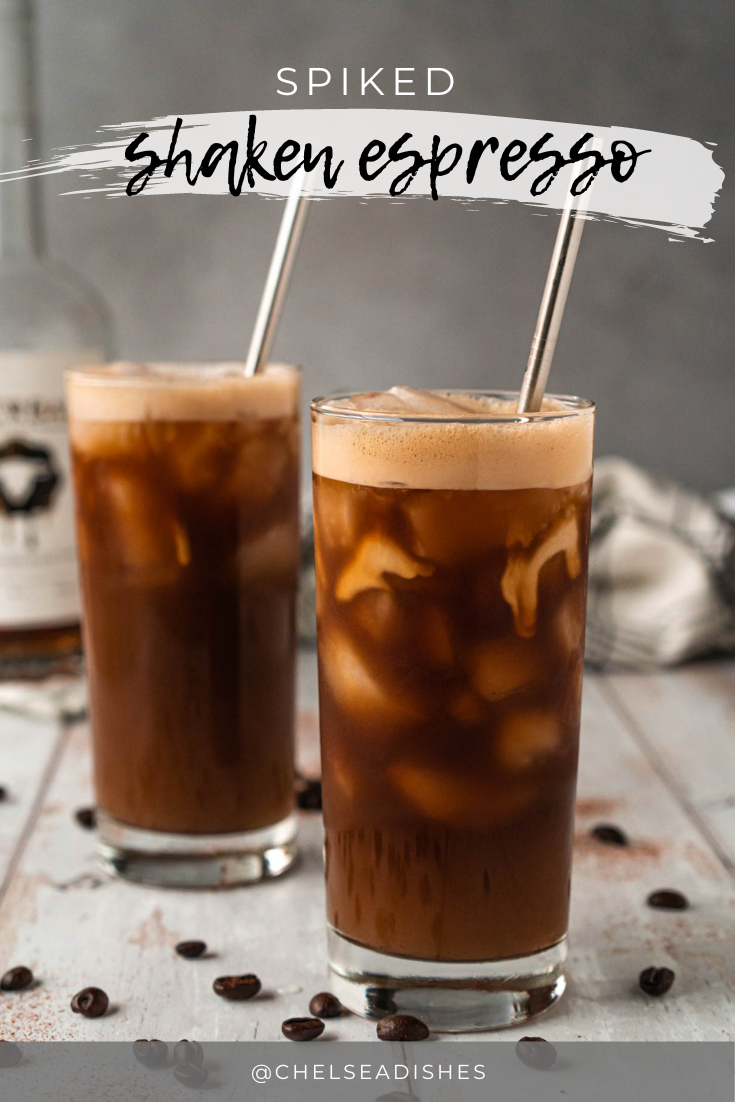 Oatmilk Shaken Espresso + Peanut Butter Whiskey (cocktail recipe) - Chelsea Dishes