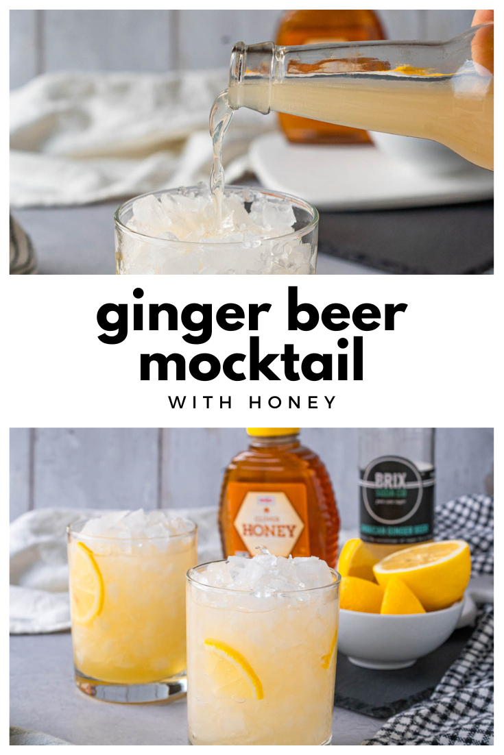 Ginger Beer Mocktail with Honey + Lemon - Chelsea Dishes