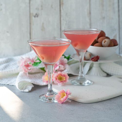 Easy Lychee Mocktail Martini - Chelsea Dishes