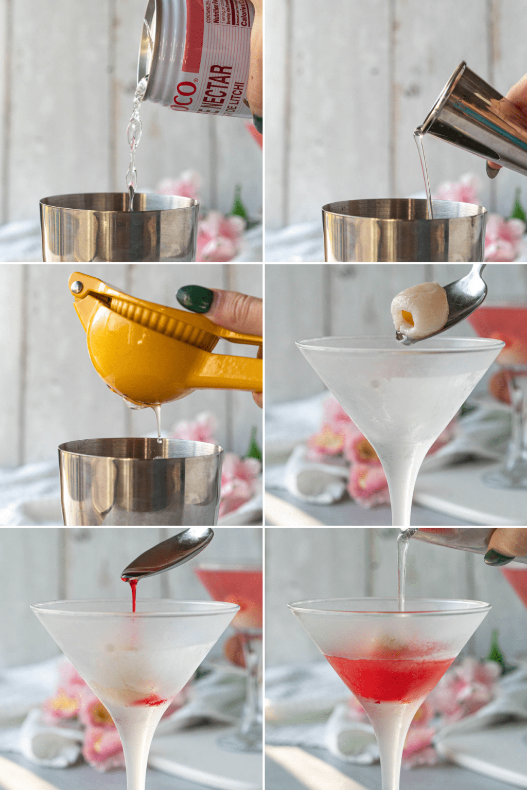 Easy Lychee Mocktail Martini - Chelsea Dishes